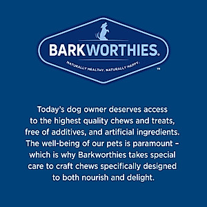 Barkworthies All-Natural Dog Treats - Flavor-Rich Cow Tail Chews (6 oz.) - High in Protein & Low in Fat
