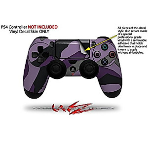 WraptorSkinz Skin Compatible with Sony PS4 Dualshock Controller PlayStation 4 Original Slim and Pro Camouflage Purple (Controller NOT Included)
