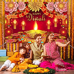 Diwali Backdrop, Happy Diwali Banner Festival of Lights Diwali Decorations Backdrop Diwali Banner of India Light Festival Diwali Celebration Party Supplies Diwali Decorations for Home