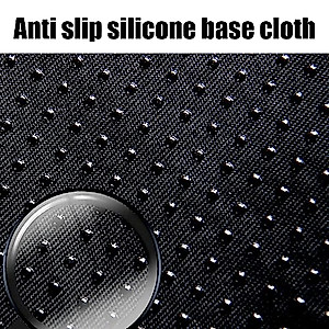 Dewkou Pack-1 Car Armrest Box Pad, Memory Foam Leather Car Center Console Cover, Universal Armrest Box Mat Armrest Cushion, Suitable for Most Vehicles, SUVs, Trucks, Cars (Black)