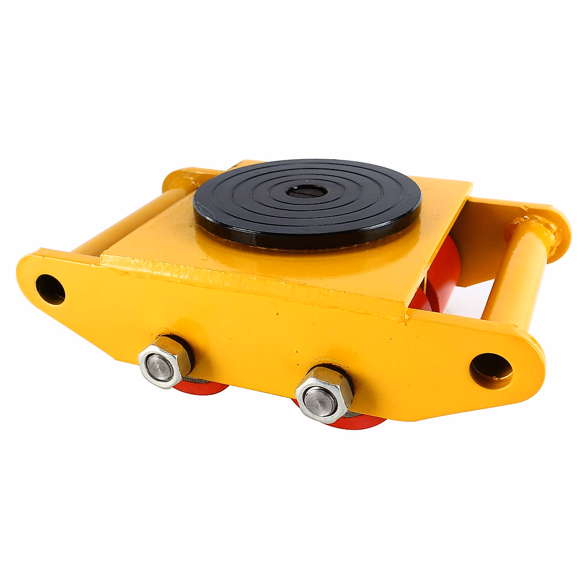 YaeTek Industrial Machinery Mover 13200 lbs 6 Tons Machinery Skate Dolly with 4 Rollers Cap 360 Degree Rotation (Yellow)