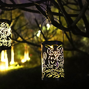 YUEFA New Upgrade Solar Lanterns Outdoor Waterproof, Hanging Solar Garden Lights lantrens,for DIY Garden Patio Holiday and Outdoor Large Lawn Decoration