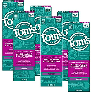 Tom's Of Maine Antiplaque and Whitening Toothpaste Fennel - 5.5 Oz - Case of 6