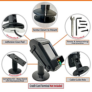 Hilipro Swivel Stand for Dejavoo Z8 & Z11 Credit Card Payment Machine Terminal - Complete Pos Kit - Dejavoo Point of Sale Stand