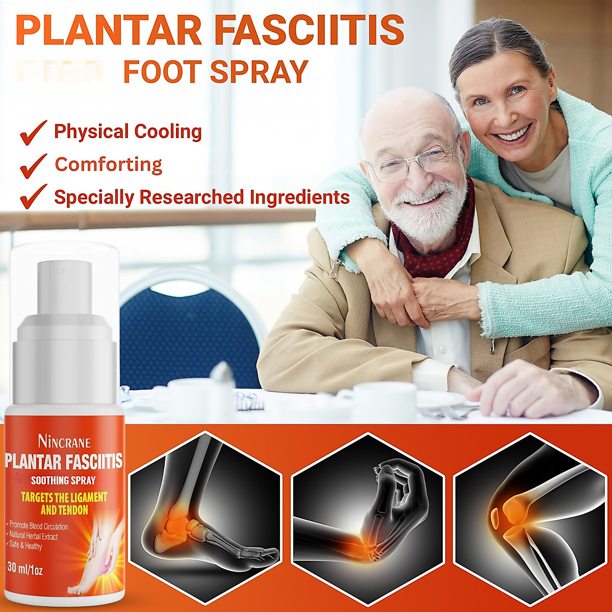 Plantar Fasciitis Foot and Heel Comfort with Maximum Strength, Fast and Effective for Plantar Fasciitis Spray with Natural Herbal Concentrate Formula
