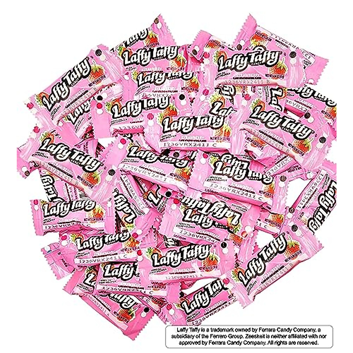ZEESKEIT Repackaged Laffy Taffy Strawberry Chew Candy 2 Lb, Individually Wrapped Chewy and Tangy, Easter, Birthdays, Kosher Candy