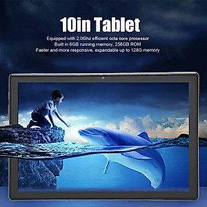 ASHATA P10 10 inch Tablet for Android 11, 8 Core CPU, 2.4G 5G WiFi, 6GB RAM 256GB ROM, Built in 128G Memory Card, 5MP 13MP Camera, 4G Net Tablet Talkable for Kids, 7000mAh