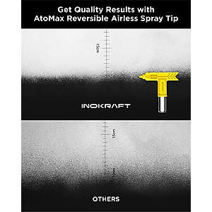 InoKraft 417 Spray Tip AtoMax Reversible Airless Spray Nozzles for Airless Paint Spray Guns, Airless Sprayer Accessories, for Contractor Homes Buildings Garden Decks (417)