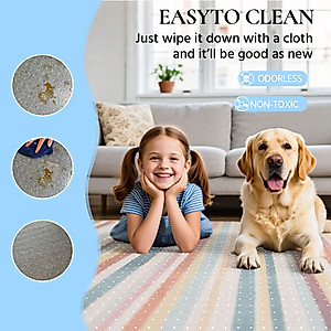 HOMEK Chair Mat for Carpeted Floors, 30” x 48” Transparent Thick Office Floor Mats for Low Pile Carpet Floors