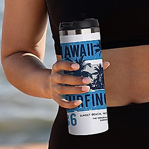 PYD Life Sublimation Tumblers Water Bottles 14 OZ White with Lid Stainless Steel Double Walled Coffee Tumblers Flasks for Tumbler Heat Press 4 Pack