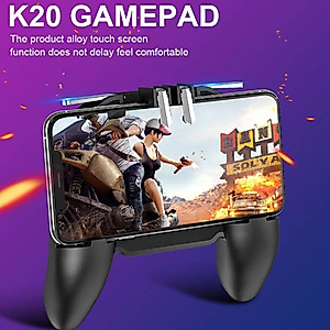 BBSJ Gaming Grip Portable Durable Upgraded 4 in 1 Game Mobile Controller with Cooling Fan Game Joystick for 4-6.5 Inch Phone