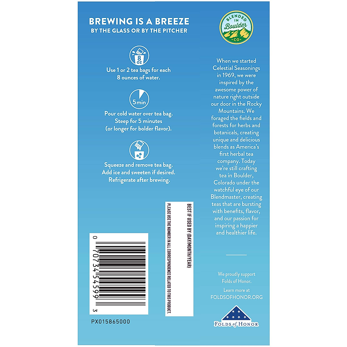 Celestial Seasonings Cold Brew Half & Half, 18 Count