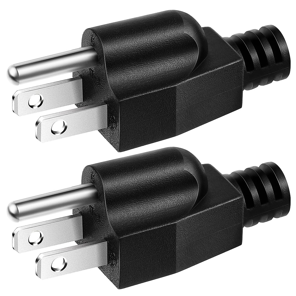 Dreyoo Neutral Ground Bonding Plug for Portable Inverter Generator, Grounding Plug Surge Protector Generator with Floating Neutral on RV, Motorhome, Camper for Open Ground Error(Black, 2 Pack)
