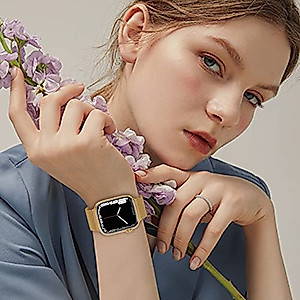 Metal Milanese Loop Band Compatible with Apple Watch Band 38mm 40mm 41mm for Women Men, Stainless Steel Mesh Magnetic Strap for iWatch Series Ultra/8/7/6/5/4/3/2/1/SE, Gold