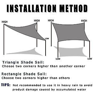 SUNNY GUARD Sun Shade Sail 13' x 19.5' Rectangle Cream UV Block Sunshade for Backyard Yard Deck Patio Garden Outdoor Activities and Facility