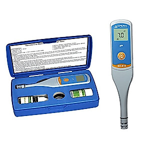 Apera Instruments, LLC-AI221 SX610 Waterproof pH Pen Tester, ±0.1 pH Accuracy, 0-14.0 pH Range, Suitable for Test Tube Testing, Replaceable Probe
