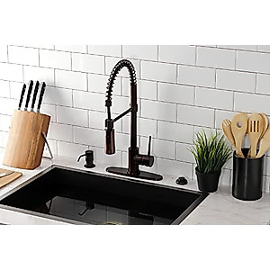 Kingston Brass LS8775NYL New York Single-Handle Pre-Rinse Kitchen Faucet, Oil Rubbed Bronze