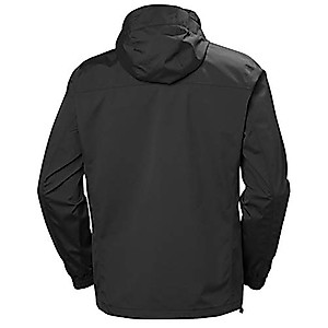 Helly Hansen Men's Dubliner Waterproof Windproof Breathable Rain Coat Jacket, 990 Black, Large