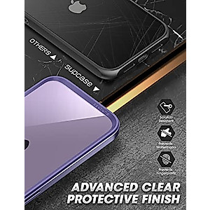 SUPCASE Unicorn Beetle Edge XT Case for iPhone 14 Plus 6.7", with Built-in Screen Protector Slim Frame Clear Protective Case (Purple)