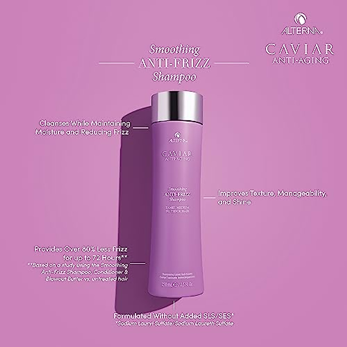 Alterna Caviar Anti-Aging Smoothing Anti-Frizz Shampoo, 8.5 Fl Oz(Pack of 1)