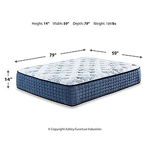Signature Design by Ashley Mt Dana 15 Inch Plush Hybrid Mattress, CertiPUR-US Certified Foam, Queen