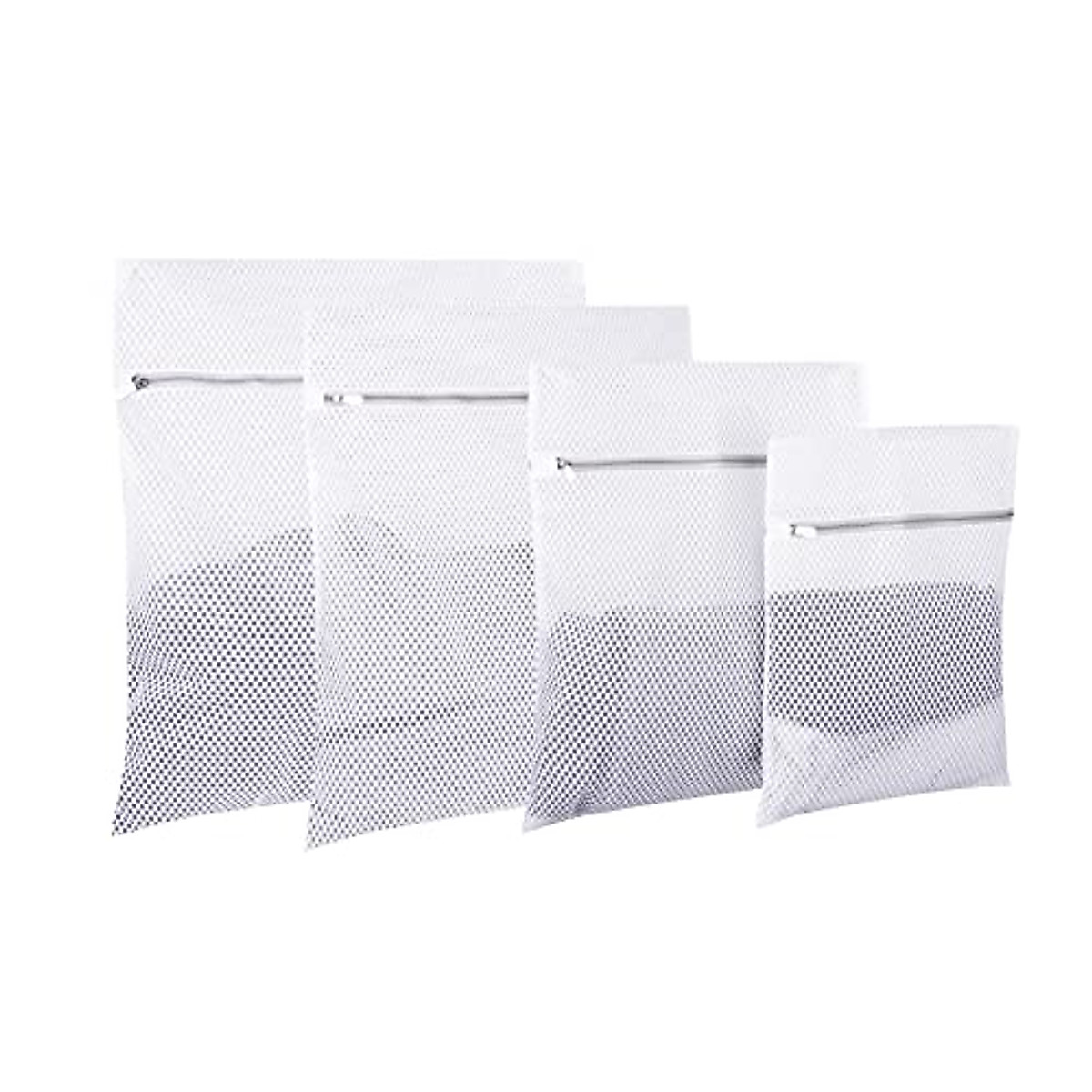 Washable Garment Delicates Laundry Bags - Simply JT Pack of 4 (1XL, 1L, 1M, 1S). Durable 120g Honey Comb Mesh Reusable Washing Bag for Underwear Bra Lingerie Clothes and Organization for Travel