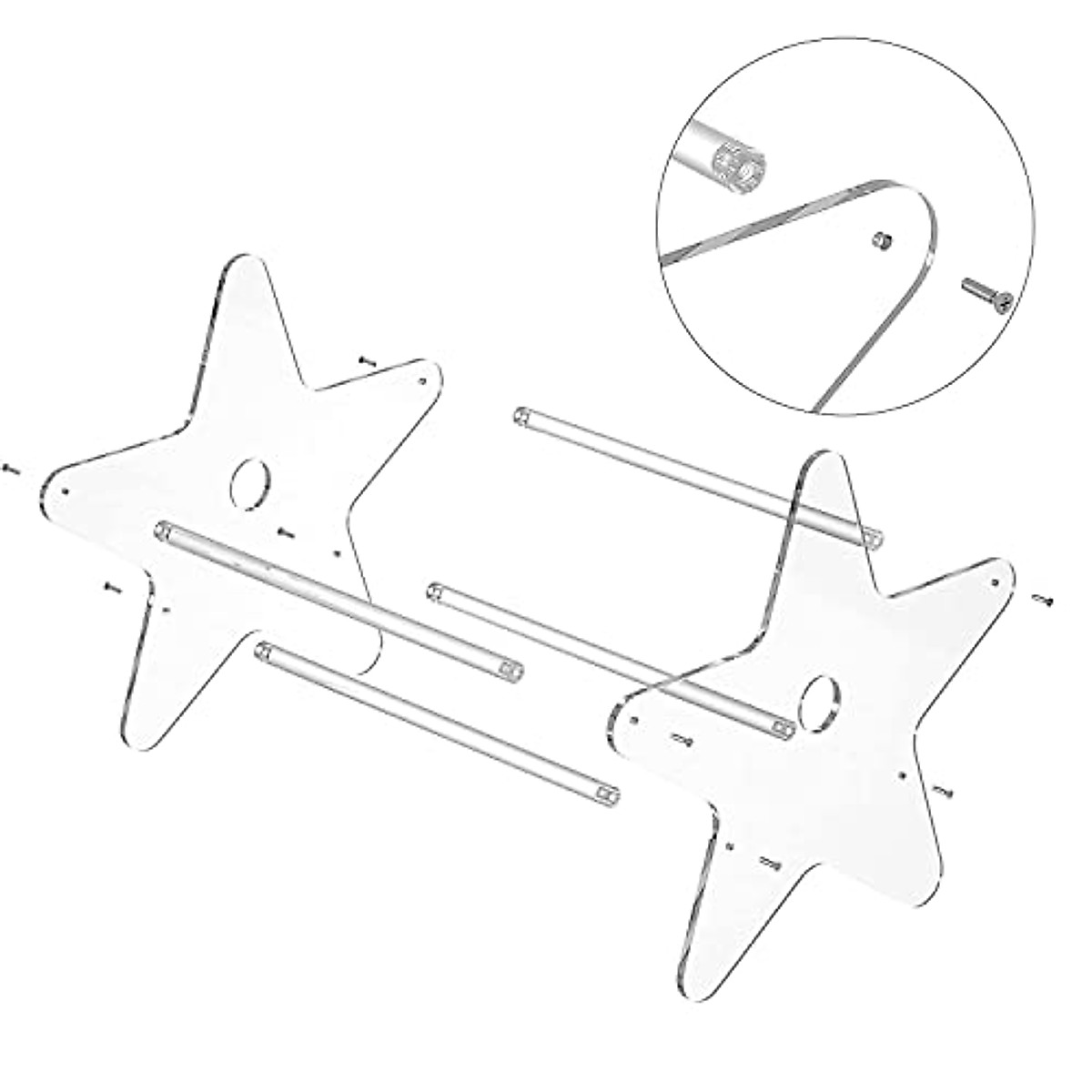 Vinyl Record Storage Stand, Acrylic Vinyl Record Storage Holder, Clear CD Organizer Holder for Single and Gatefold Albums