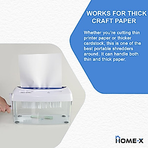 HOME-X 3-in-1 Hand Crank Paper Document Shredder for A4 Paper, Credit Cards, CDs-Manual Shredder Documents Paper Cutting Tool Home Office Desktop Stationery