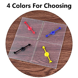 Lohoee 20Pcs Transparent Spinners Math Game Spinner with Rotating Arrow for Party Games and Teaching Using