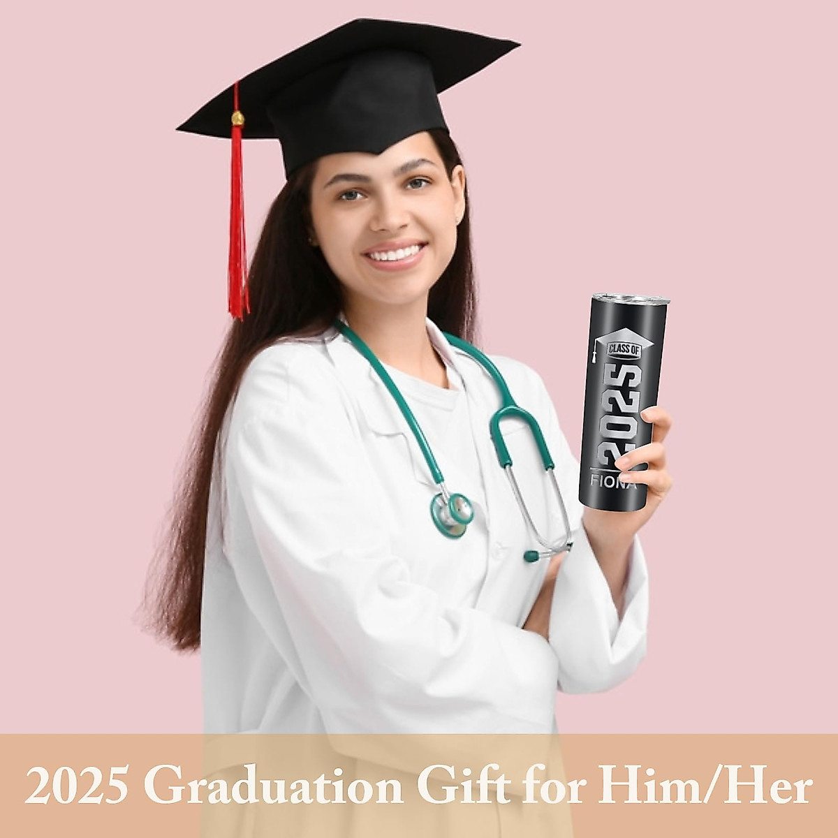 Personalized Graduation Gifts for Her Him, Custom Graduation Tumblers with Name,Class of 2025 Bulk Graduation Gifts,High School College Graduation Gift for Women Men Girls,Customized Graduation Cup