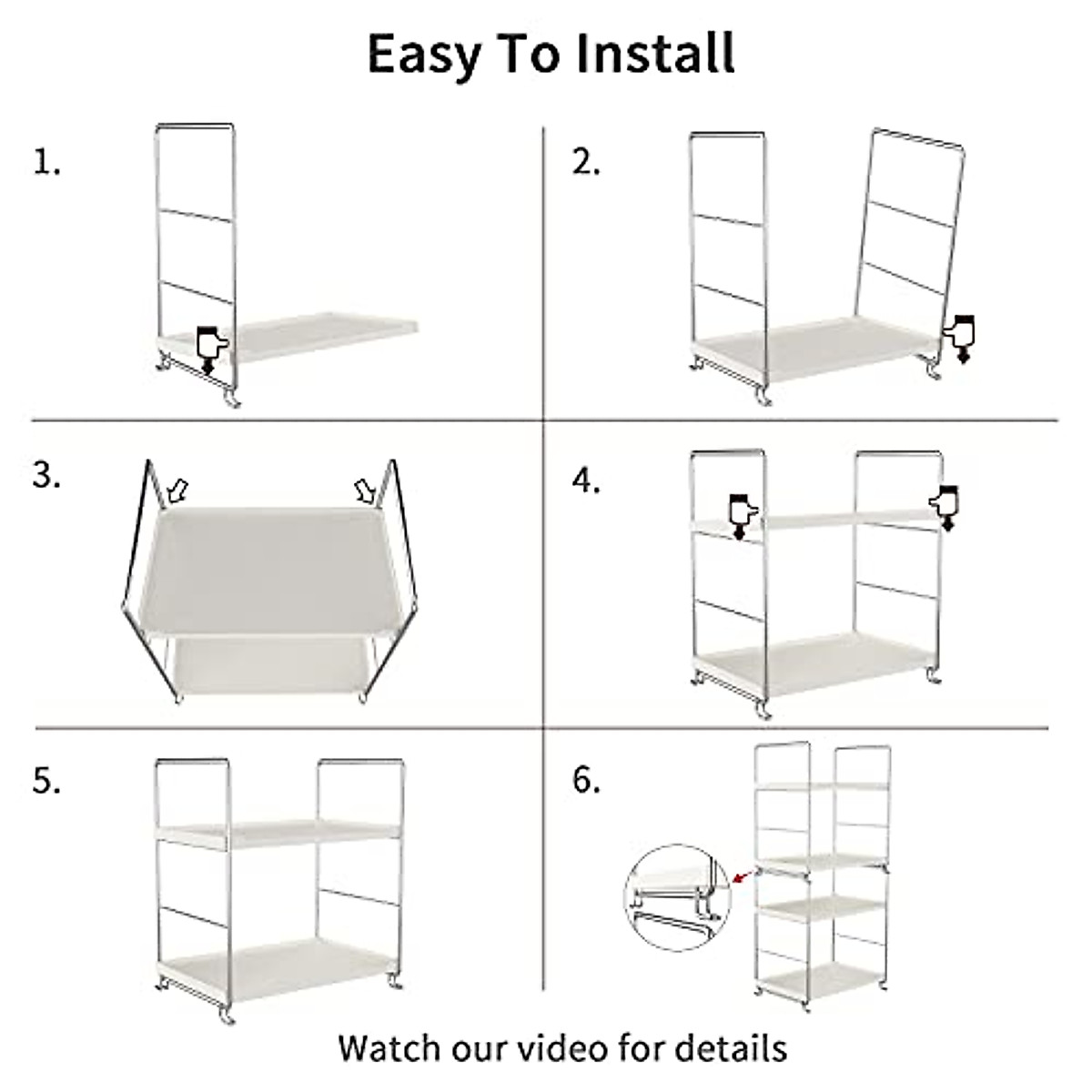 JANUS LiANG 2-Tier Standing Storage Shelf Makeup Organizer Cosmetic Holder Corner Storage Shelf Kitchen Spice Rack Standing Counter Shelf for Vanity, Bathroom, Bedroom, Kitchen (Chrome)
