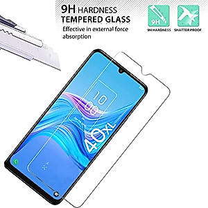 Tznzxm [3-Pack] Screen Protector for TCL 40XL Tempered Glass,Tempered Glass for TCL 40XL Screen Protector,Case Friendly 9H Hardness HD Anti-Scratch, Bubble Free Film for TCL 40 XL