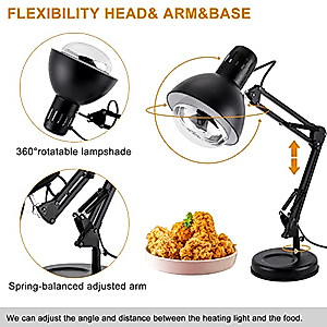 YMJOINMX Food Heat Lamp Temp. Adjustable with 250w Bulb for Food Home Kitchen Food Heating Lamp Warmer