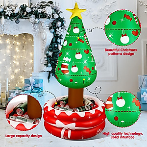 2 Pack Inflatable Christmas Tree Coolers Drink Beverage Inflatable Cooler Christmas Decorations Party Supplies for Home Office Holiday Winter Party Decorations, Multicolored, 50 x 25 Inches