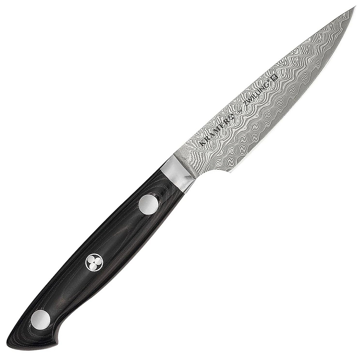 Zwilling 34890-101 Bob Kramer Euro Stainless Steel Paring Knife, 3.9 inches (100 mm), Made in Japan, Damascus Petty Fruit, Multi-Layered Steel, Made in Seki, Gifu Prefecture