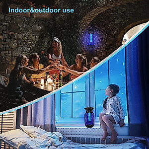 POWIFY Bug Zapper Outdoor, High Powered Mosquito Zapper Fly Zapper, Waterproof Mosquito Killer, Electric Insect Fly Traps for for Gnat, Moth, Flying Insect