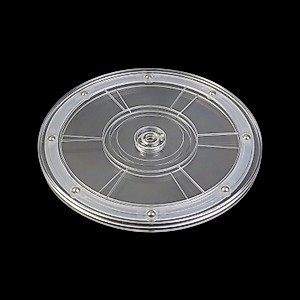 MY MIRONEY 8 Inch Lazy Susan Turntable Organizer Clear Plastic Acrylic Organizers Heavy Duty Rotating Swivel Stand with Steel Ball Bearings Pack of 2