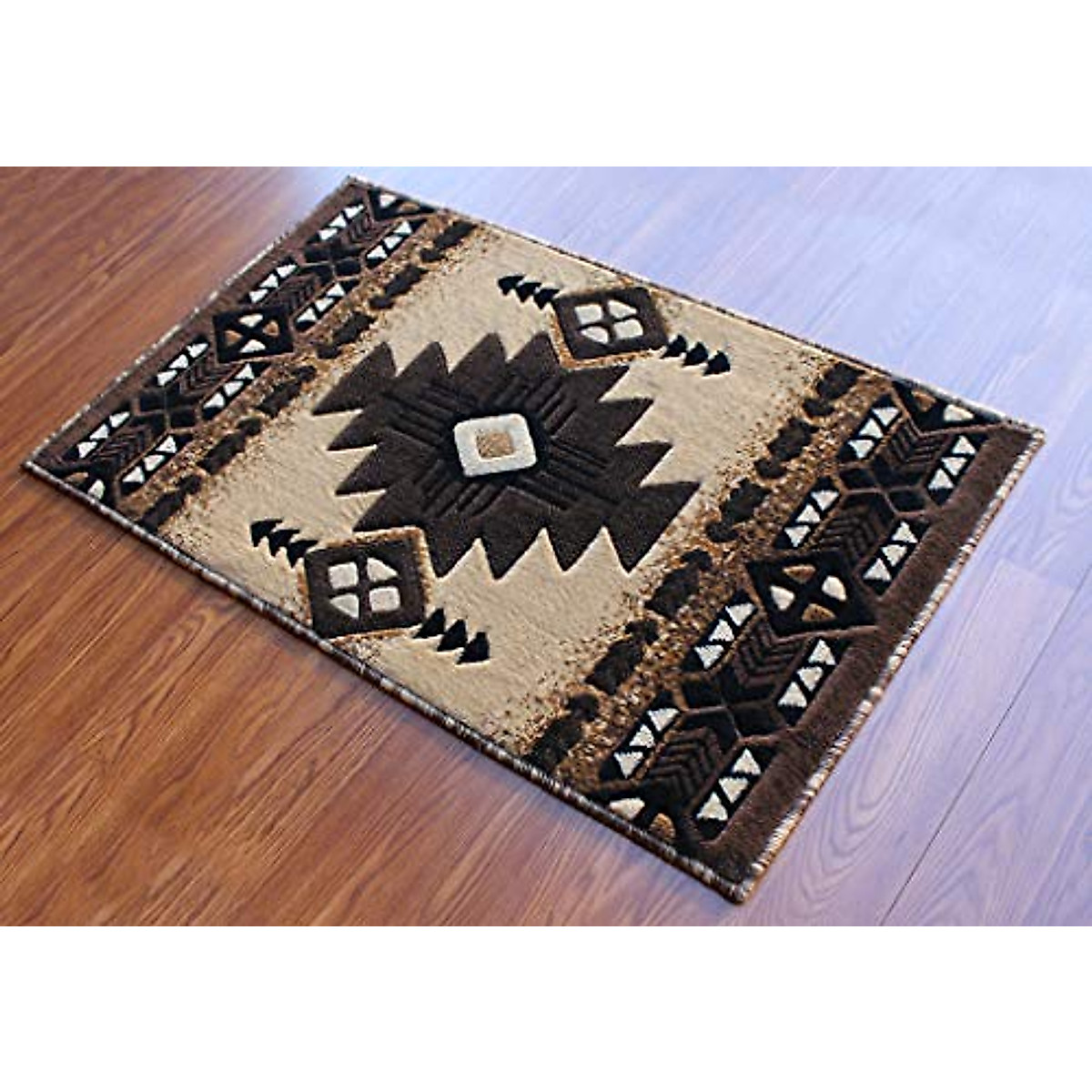 South West Native American Door Mat Area Rug Design C318 Berber 24 In. X 40 In.