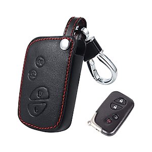 Partol Key Fob Case for Lexus Leather Keyless Entry Remote Control Key Fob Cover Case Replacement Fit Lexus ES300 ES330 ES350 RX350 RX300 IS300 IS250 GX470 GX460 lS460 GS300 GS400 GS350 NX GX