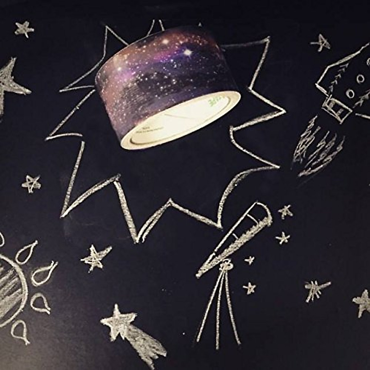 Duck Brand 283039 Printed Duct Tape, Single Roll, Galaxy