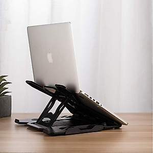 KENTEVIN Laptop Stand Adjustable Laptop Computer Stand Multi-Angle Stand Phone Stand Portable Foldable Laptop Riser Notebook Holder Stand Compatible for 10 to 17” Laptops