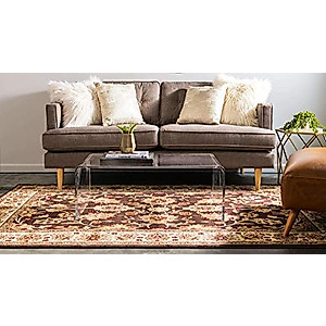 Unique Loom Voyage Collection Traditional Oriental Classic Intricate Design Area Rug, 5' 3" x 8' Rectangle, Brown/Cream