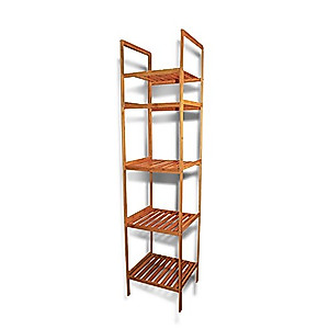 GSP Direct Bamboo 5 Tier Rack Shelving Unit