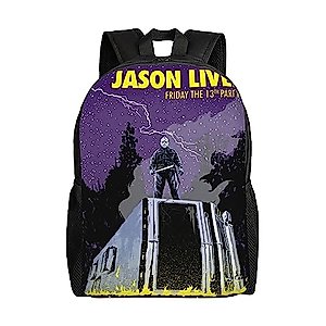 HEMKUNT Friday The 13th Part Vi Jason Backpack Men And Women Casual Fashion Lightweight Classic Backpack Tourist Black Bag