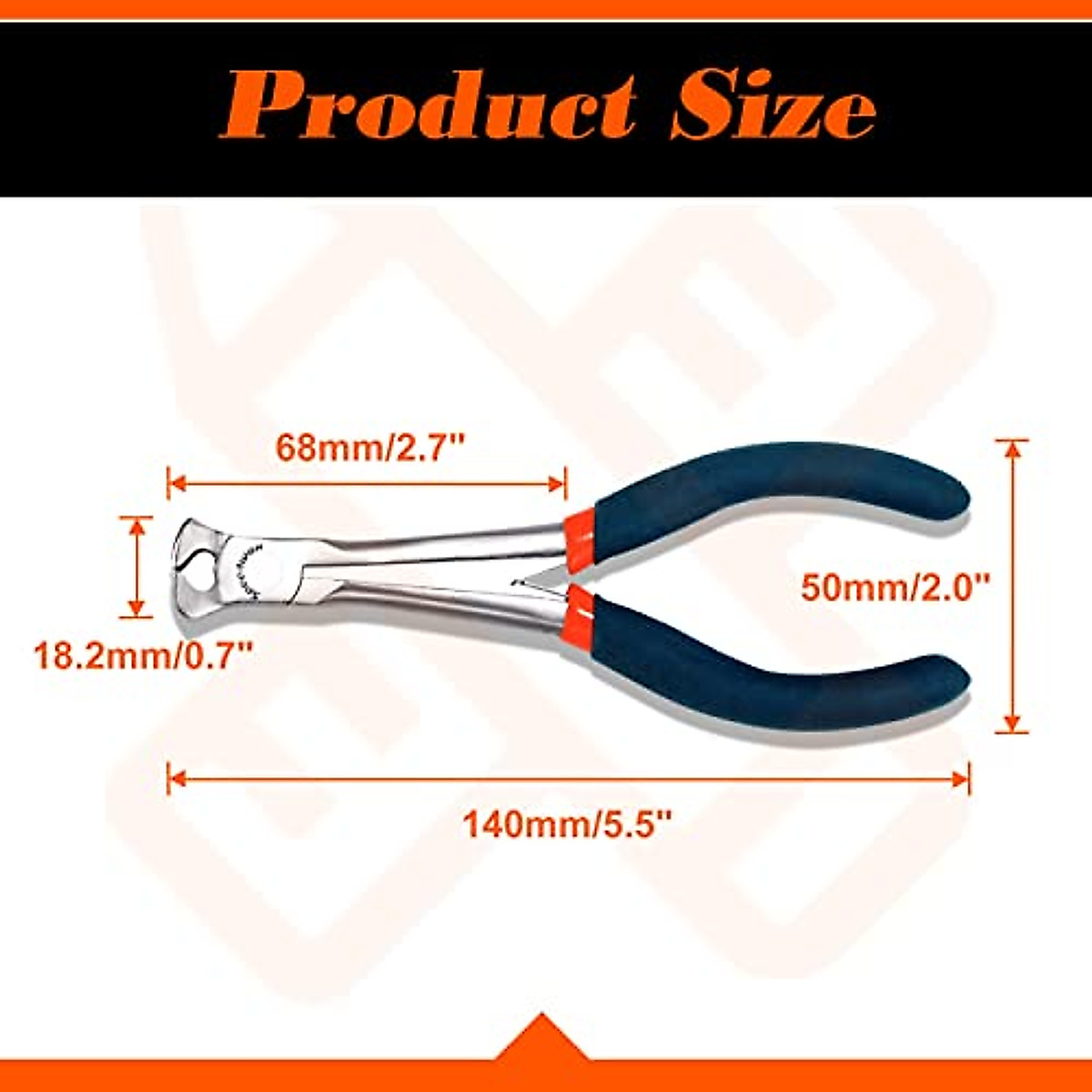 SPEEDWOX End Nippers Long Reach 5-1/2 Inch Mini End Cutting Pliers End Cutters Fine Precision Professional Wire Cutter for Jewelry Making Carpenter Construction Tools Nail Remover Mini Nippers