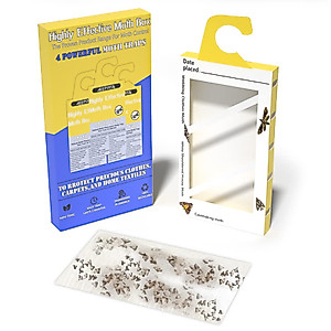 Clothes Moth Trap, Moth Traps for Clothes, Moth Pheromone Traps, Refillable Closet Clothing Moth Trap for Food and Cupboard Moths 2 x Four Packs (8 Strips in Total)