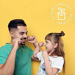 The Humble Co. Dental Floss (4pack) - Vegan, Waxed Dental Floss with Xylitol, 55 Yards of Adult and Kids Floss for Gum Care and Dental Care (Lemon)