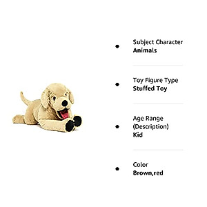 Lanmore 29" Dog Stuffed Animal Large Puppy Plush Golden Retriever Hugging Pillow for Kids Girlfriend Dogs, Gift for Birthday Christmas Valentine's Day Halloween(Light Brown)