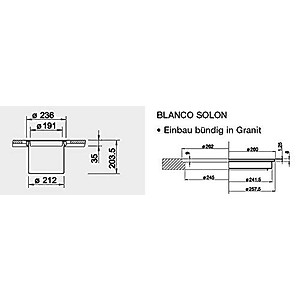 BLANCO Solon-IF Waste System, 290 x 290 x 215 mm, Stainless Steel