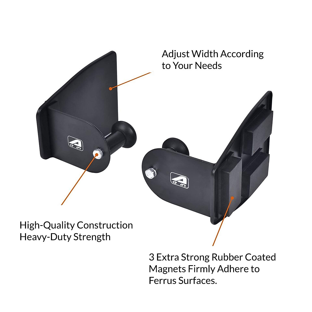 Eisen trayset 4pc Magnetic Toolbox Tray Set, Magnetic Tool Box holder for Cabinet Side Shelf Storage Van Workshop, Tool Trays, Paper Towel Holder and Spray Can Holder, Black